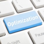 Blue Optimization keyboard key, business background Stock Photo by ...