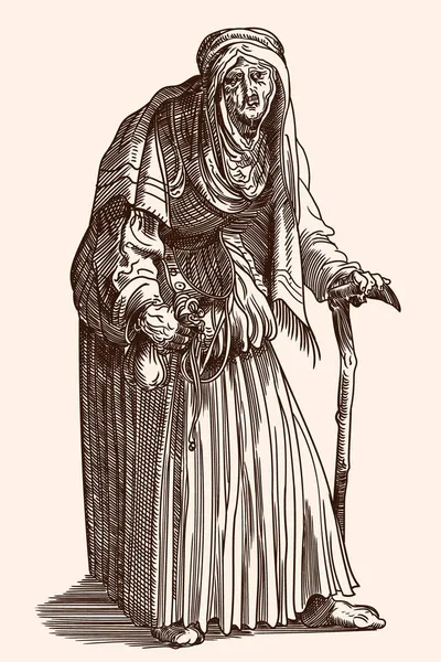 Old Beggar Drawing