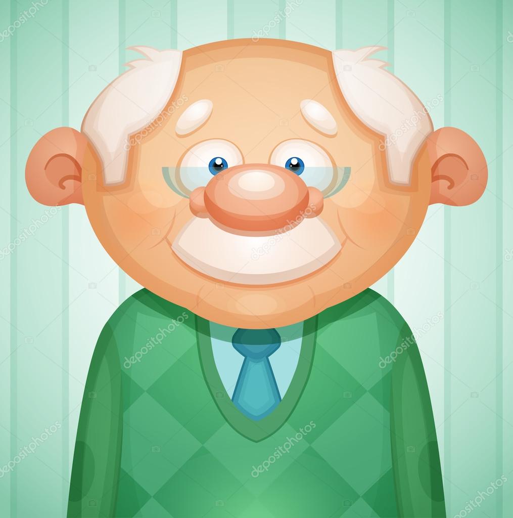 Abuelo sonriente con gafas — Vector de stock © Real_Illusuion #31165329