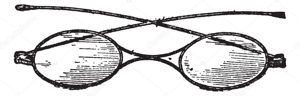 Glasses, x bridge, vintage engraving. Stock Vector by ©Morphart 13681701