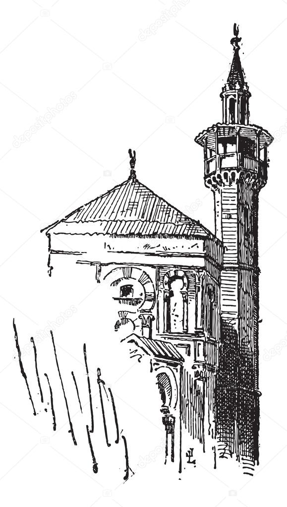 Minaret, vintage engraving Stock Vector Image by ©Morphart #13682958