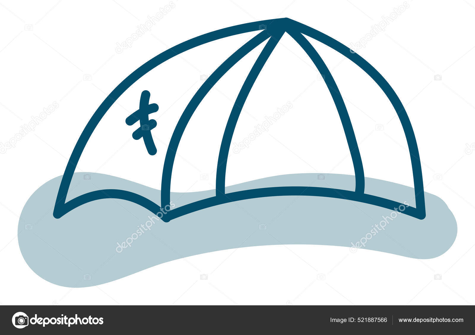 Old Bivy Tent Illustration Vector White Background Stock Vector Image ...