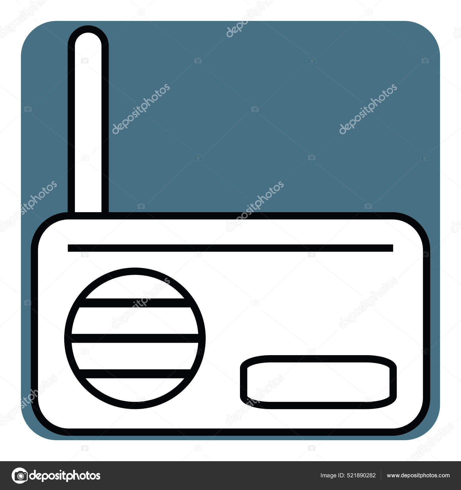 Radio Connection Illustration Vector White Background Stock Vector by ...