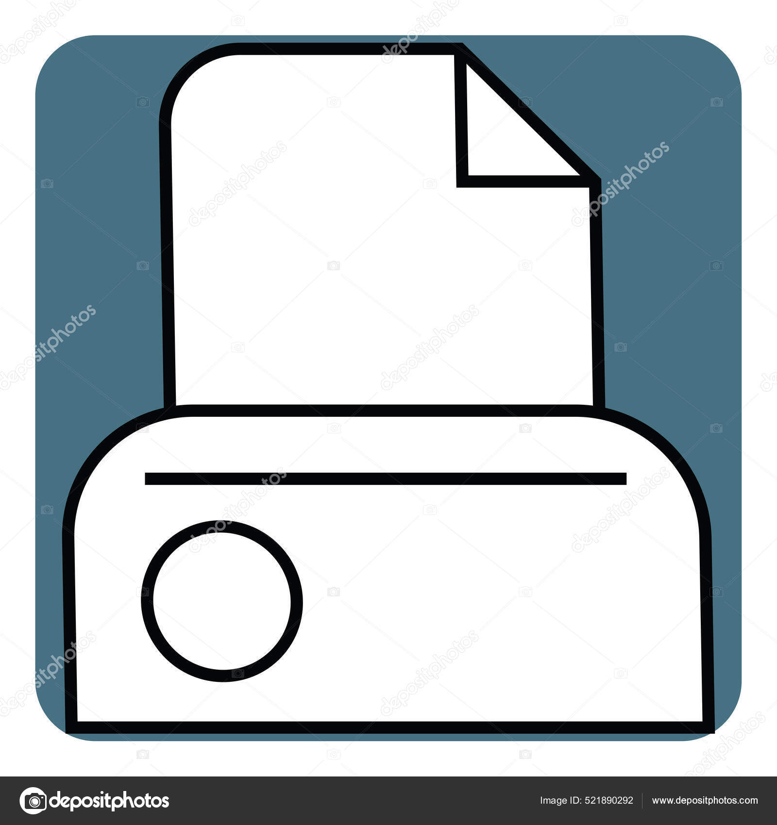 Paper Printer Illustration Vector White Background Stock Vector by ...