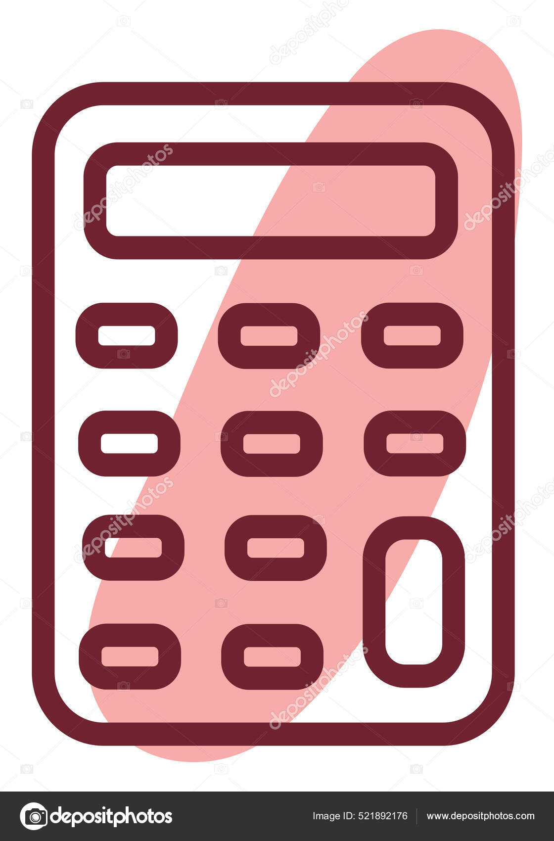 Pink Calculator Illustration Vector White Background Stock Vector Image ...