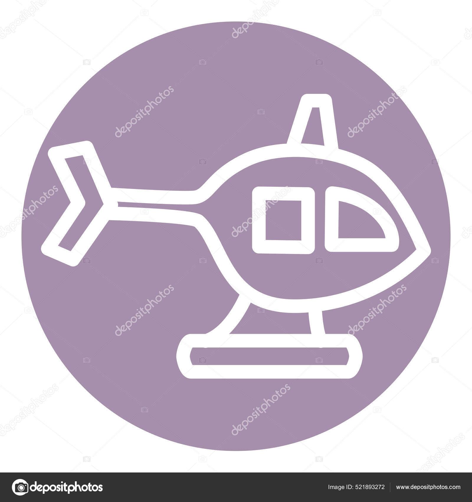 White Helicopter Illustration Vector White Background Stock Vector by ...