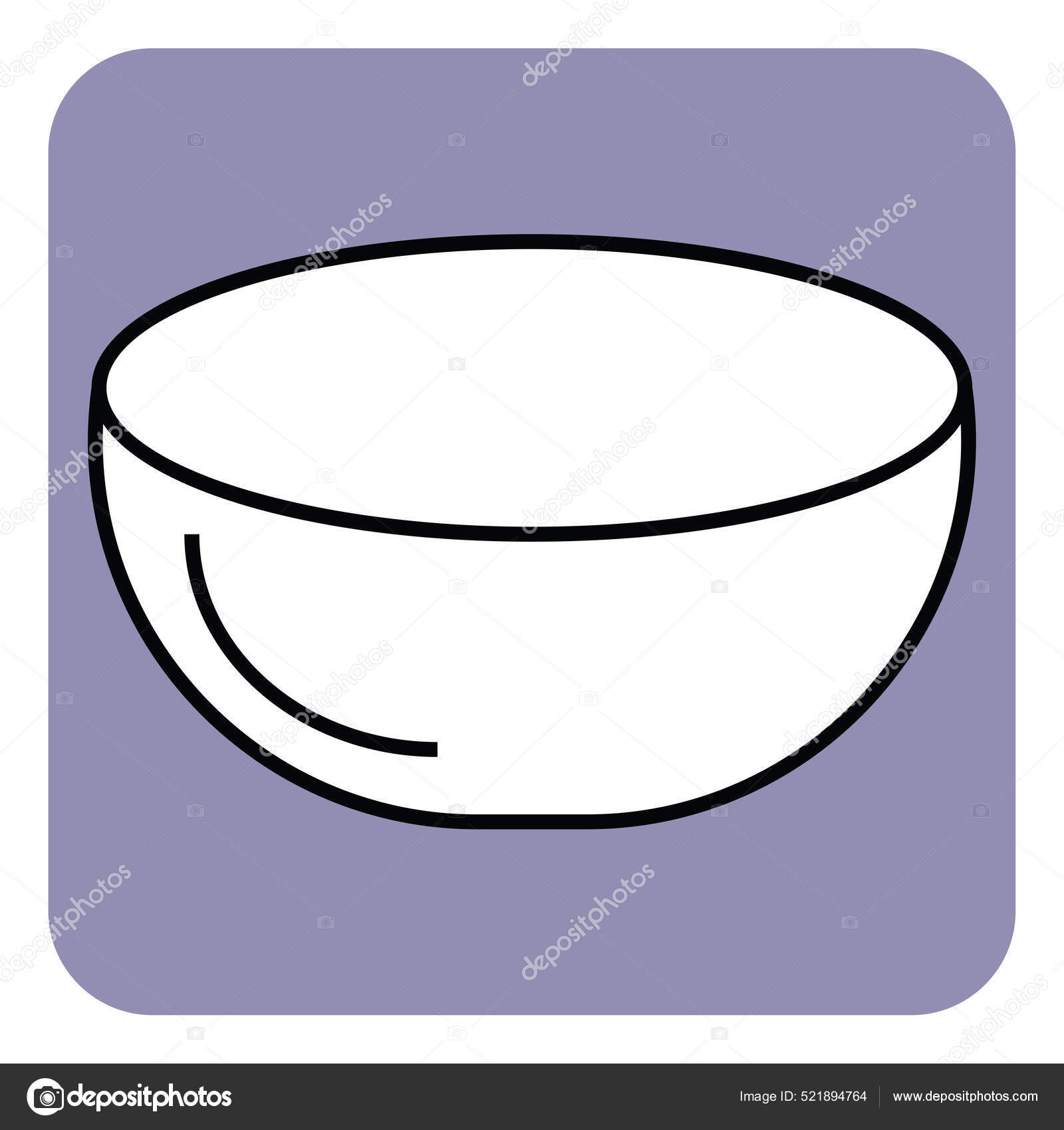 Deep Bowl Illustration Vector White Background Stock Vector by ...