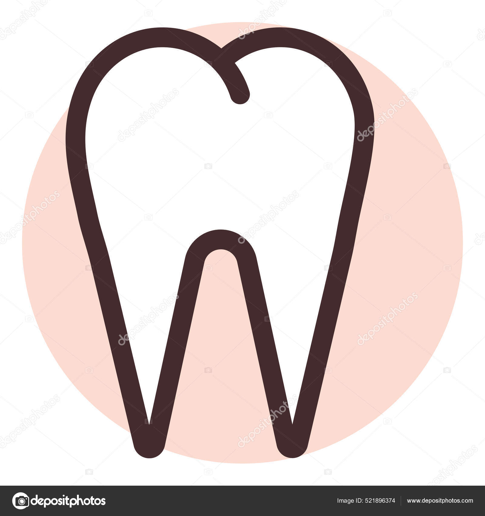 Dente Humano Ilustração Vetor Sobre Fundo Branco Vetor de ©Morphart ...