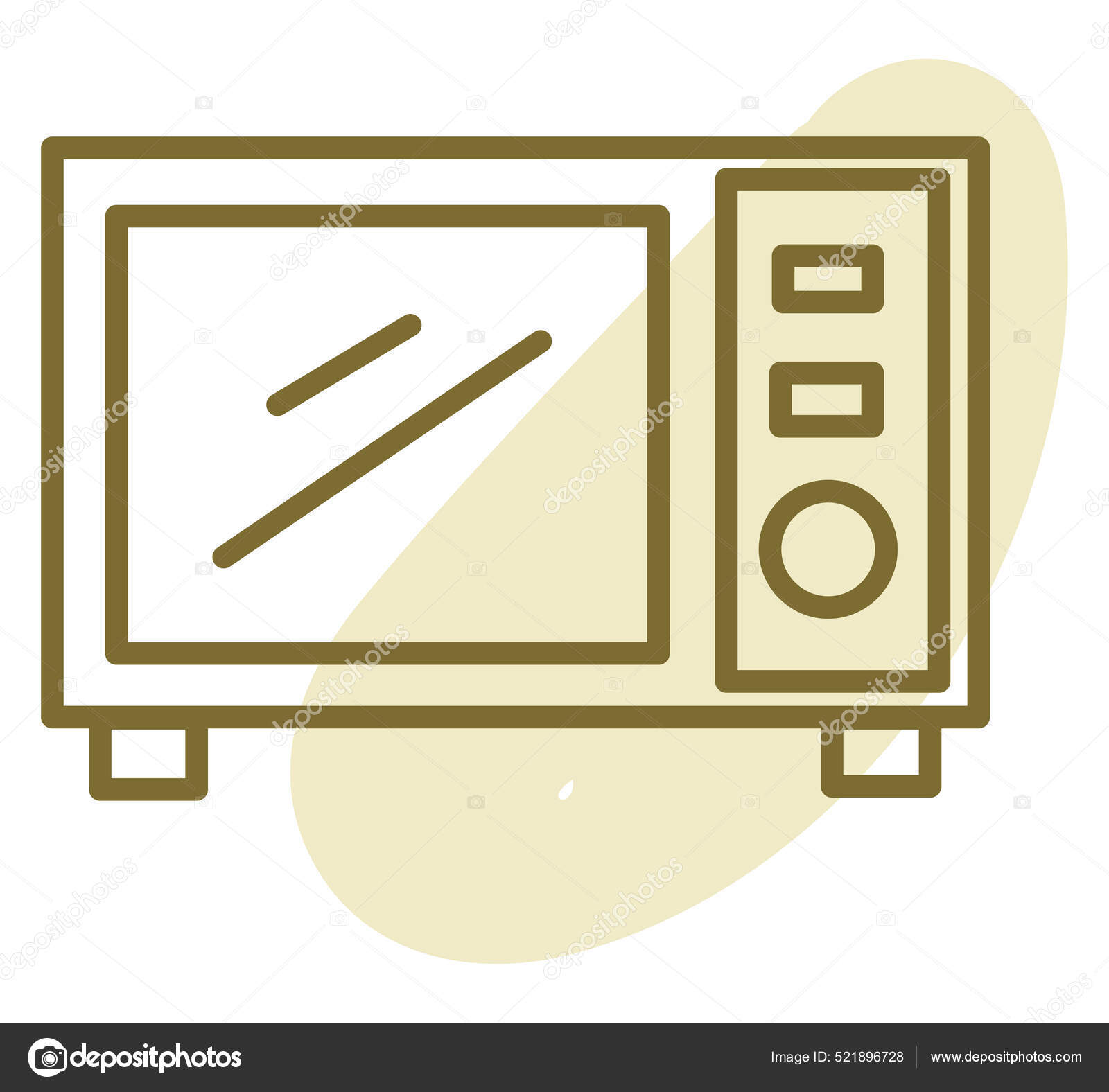 White Microwave Illustration Vector White Background Stock Vector by ...