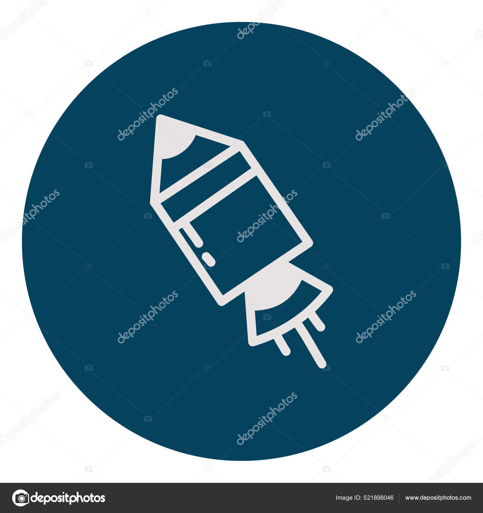 Space Ship Illustration Vector White Background Stock Vector by ...