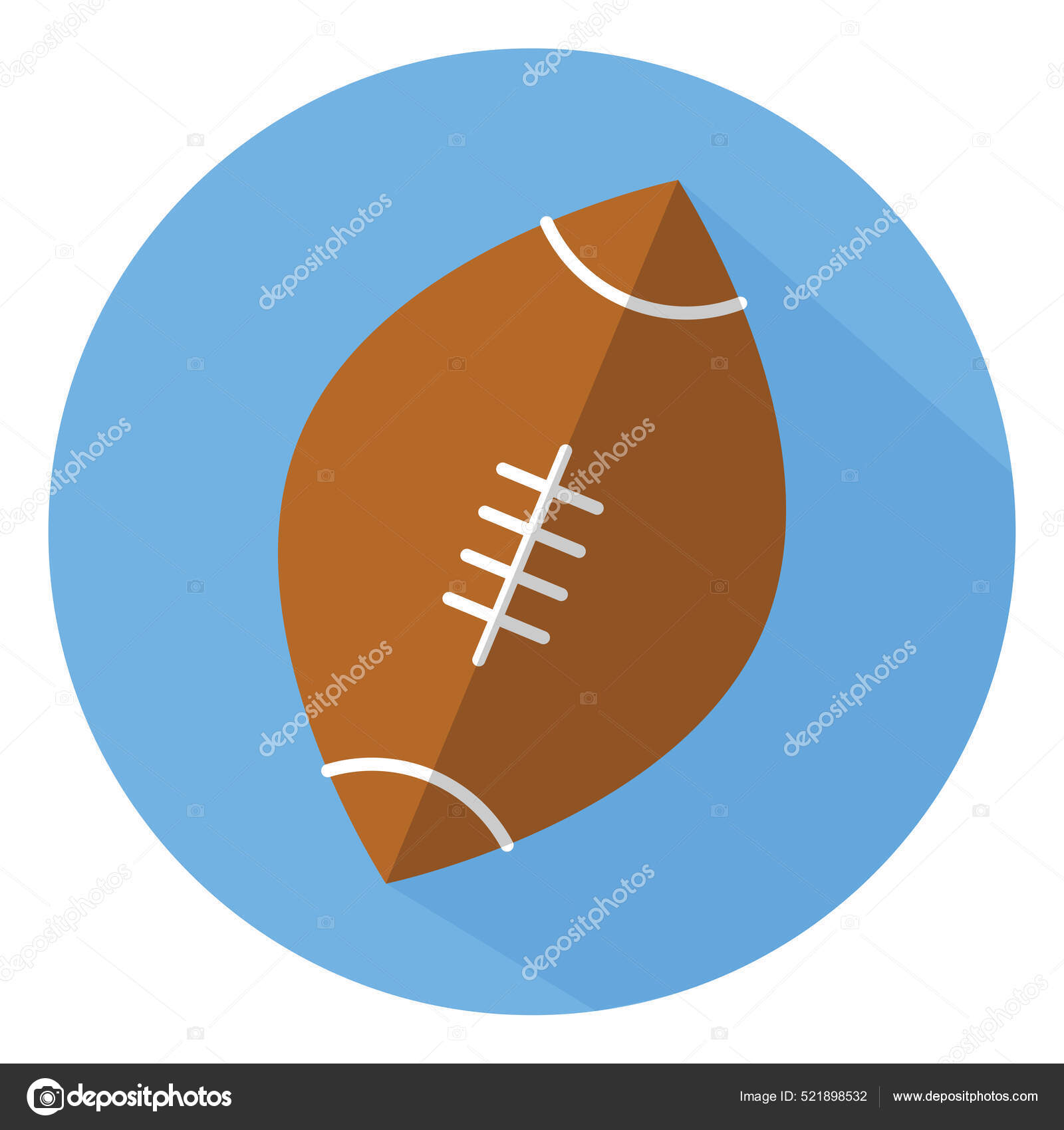 Rugby Ball Illustration Vector White Background Stock Vector by ...