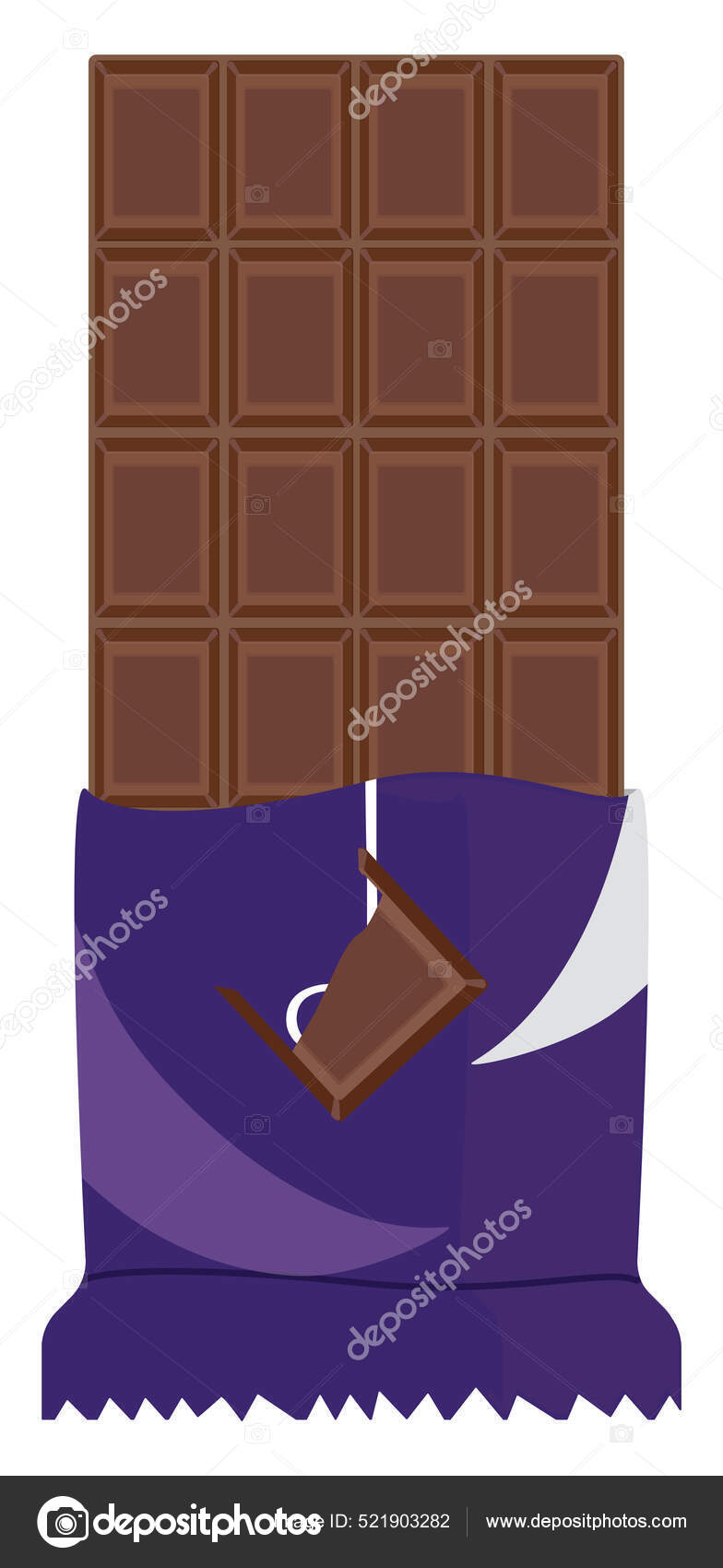 Wrapped Chocolate Illustration Vector White Background Stock Vector by ...