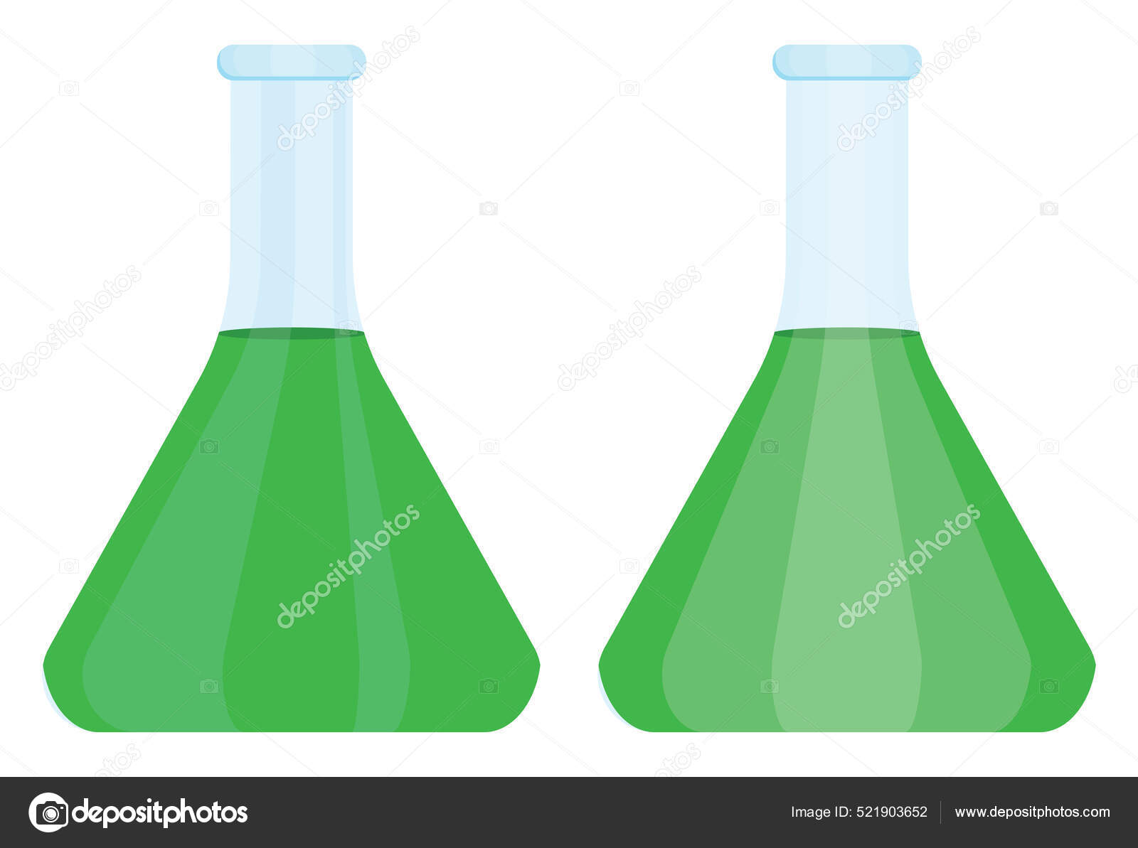 Green Flask Illustration Vector White Background Stock Vector by ...