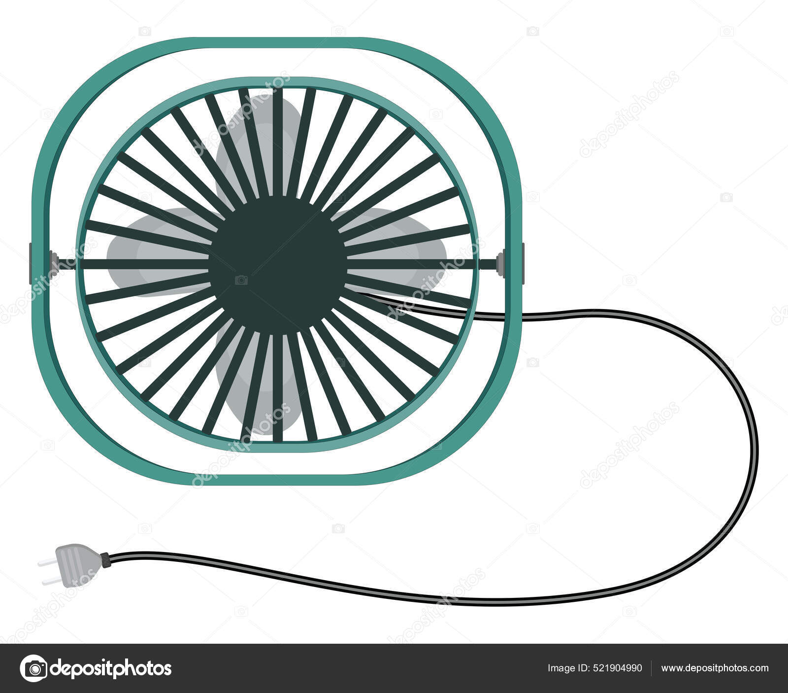 Small Fan Illustration Vector White Background Stock Vector by ...