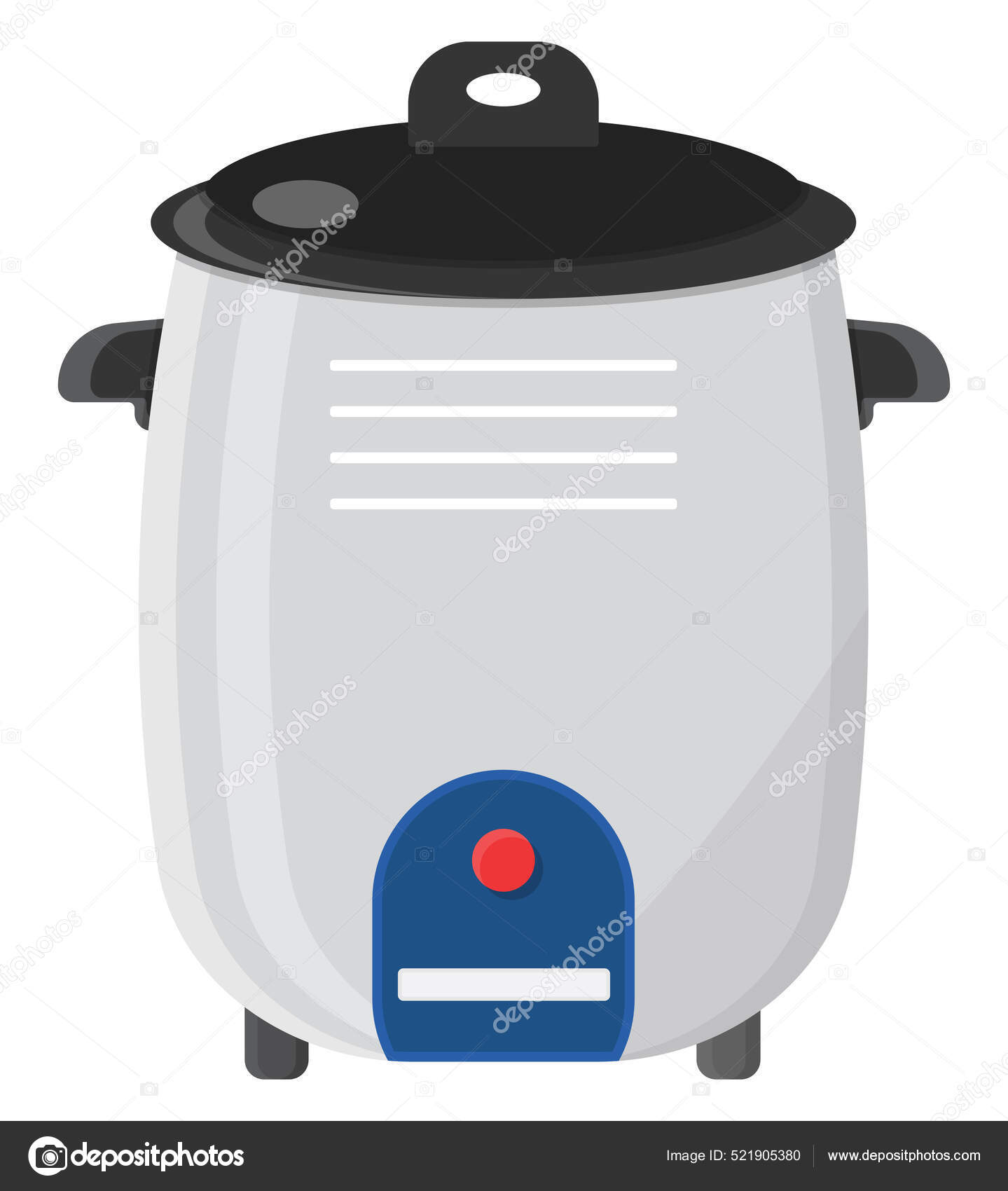 Electric Cooker Illustration Vector White Background Stock Vector by ...