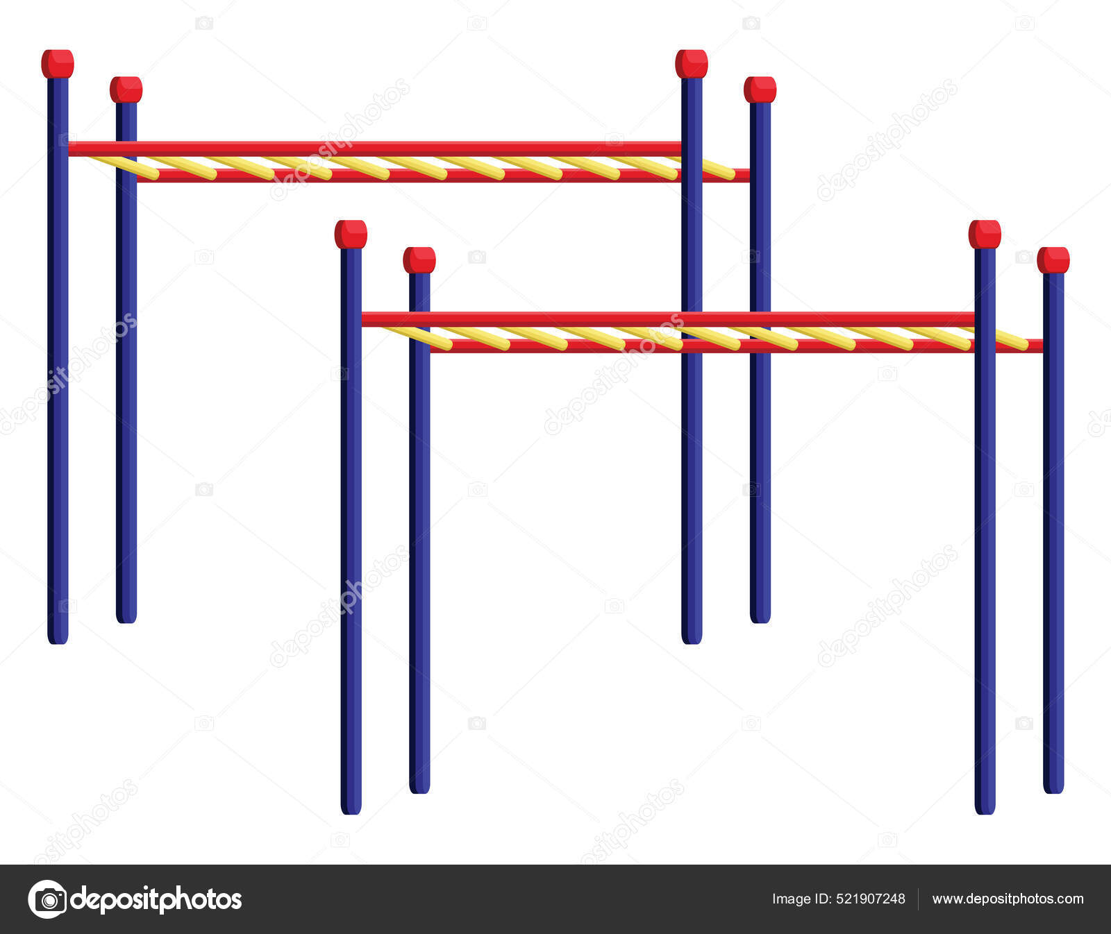 Monkey Bars Illustration Vector White Background Stock Vector Image by ...