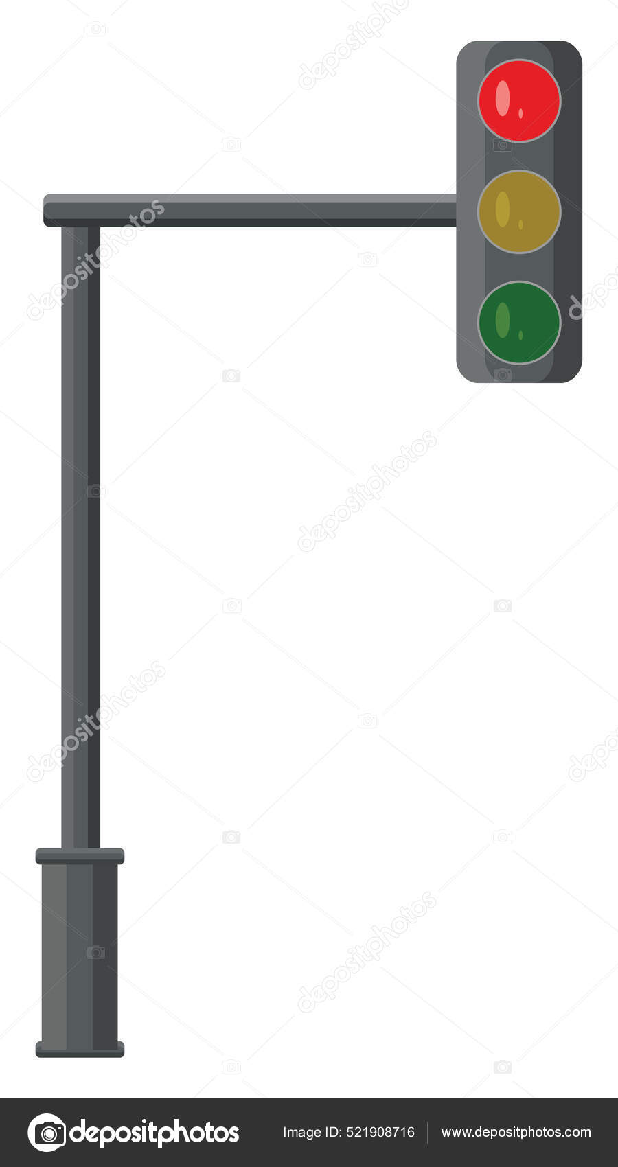 Traffic Signal Pole Clip Art Traffic Light Pole Stock Vector