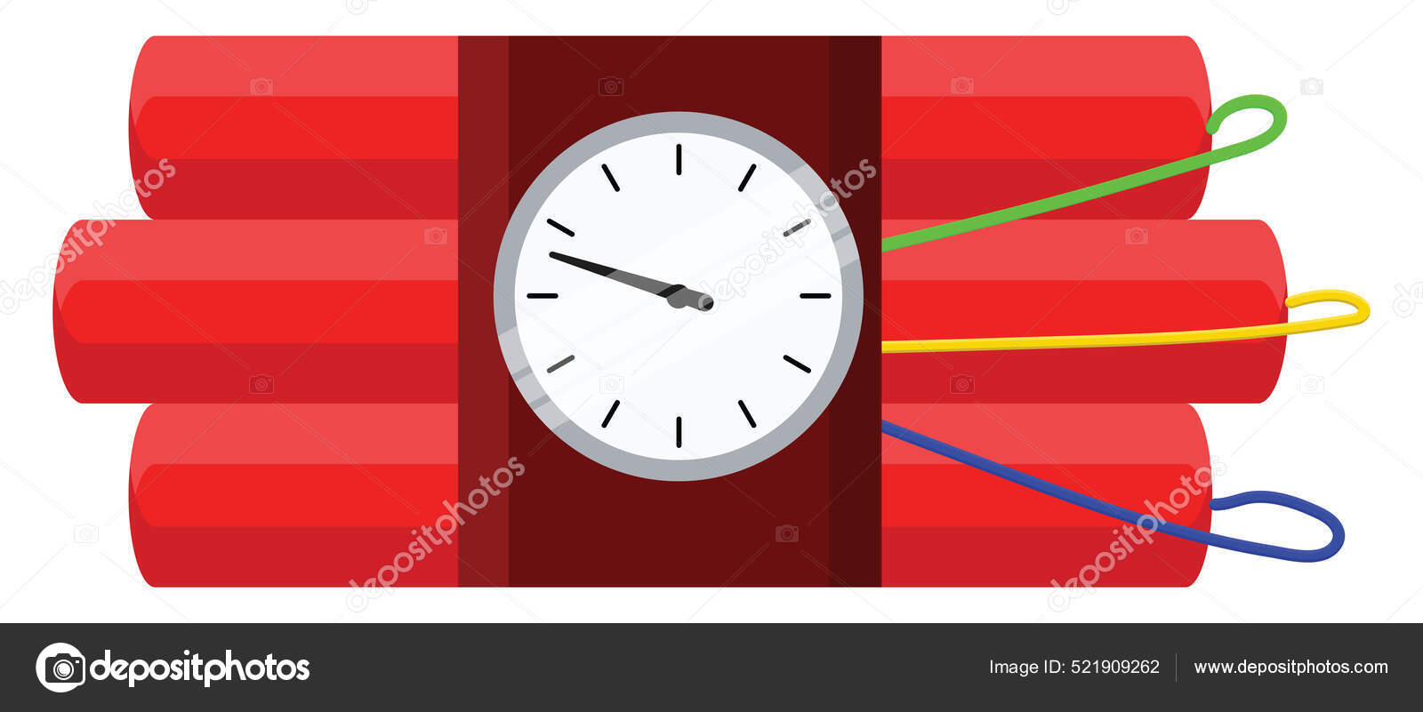 Ticking Bomb Illustration Vector White Background Stock Vector by ...