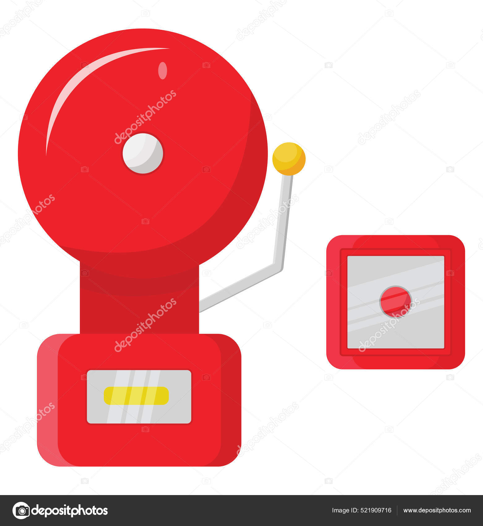 Fire Alarm Illustration Vector White Background Stock Vector by ©Morphart 521909716