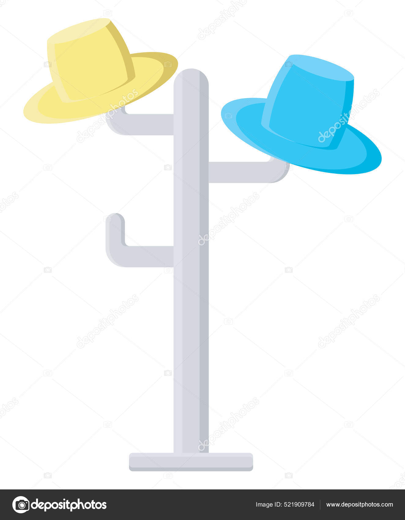 Hat Stand Illustration Vector White Background Stock Vector by ...