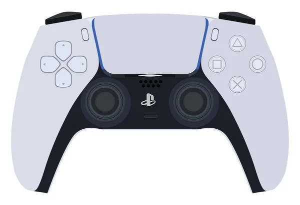 White Gaming Controller Illustration Vector White Background Stock ...