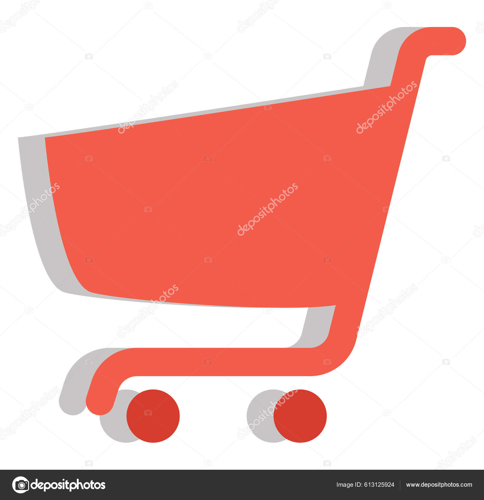 Carro Mercado Ilustración Vector Sobre Fondo Blanco Vector de stock por ...