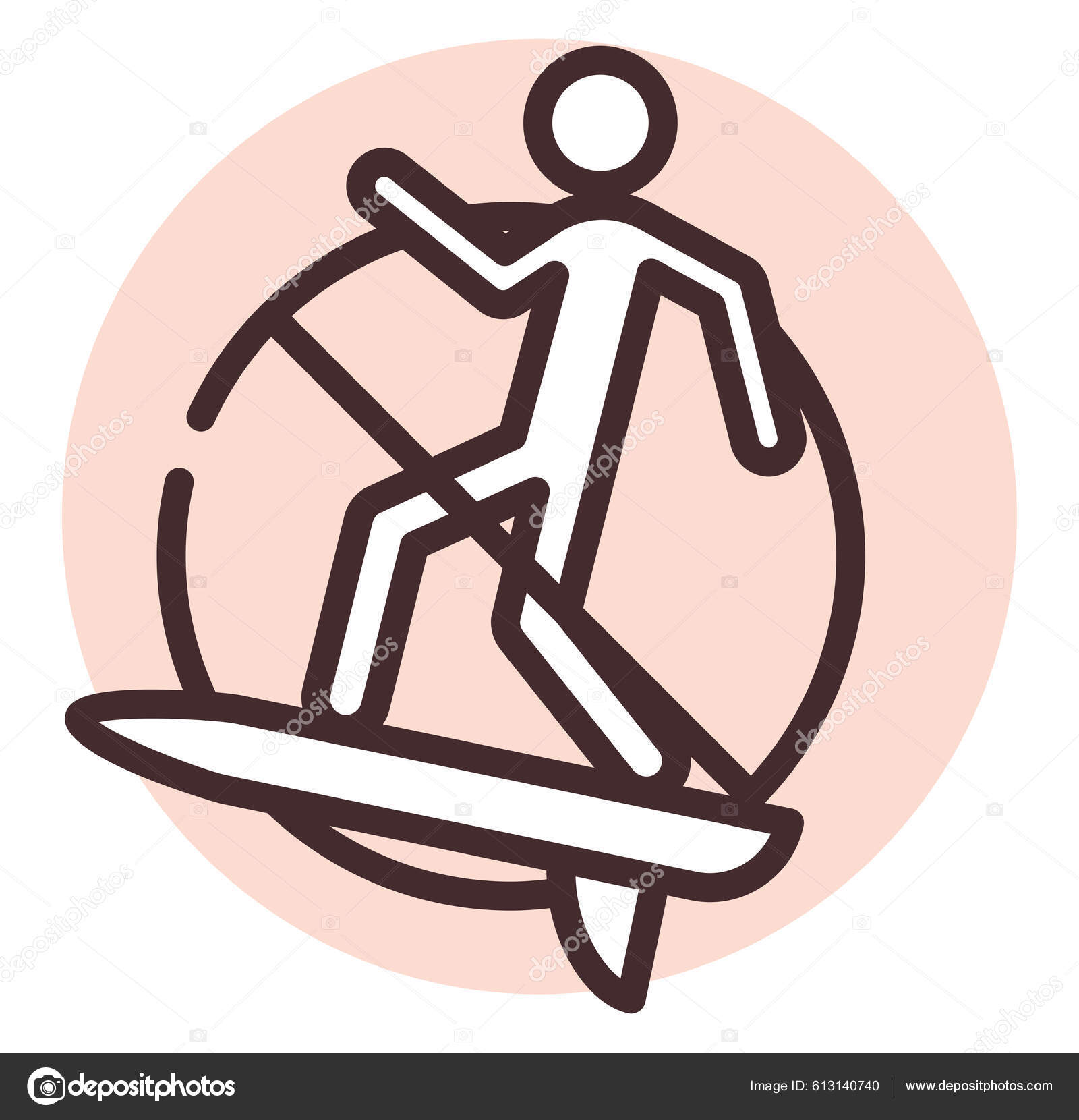 Surfing Allowed Illustration Vector White Background Stock Vector by ...