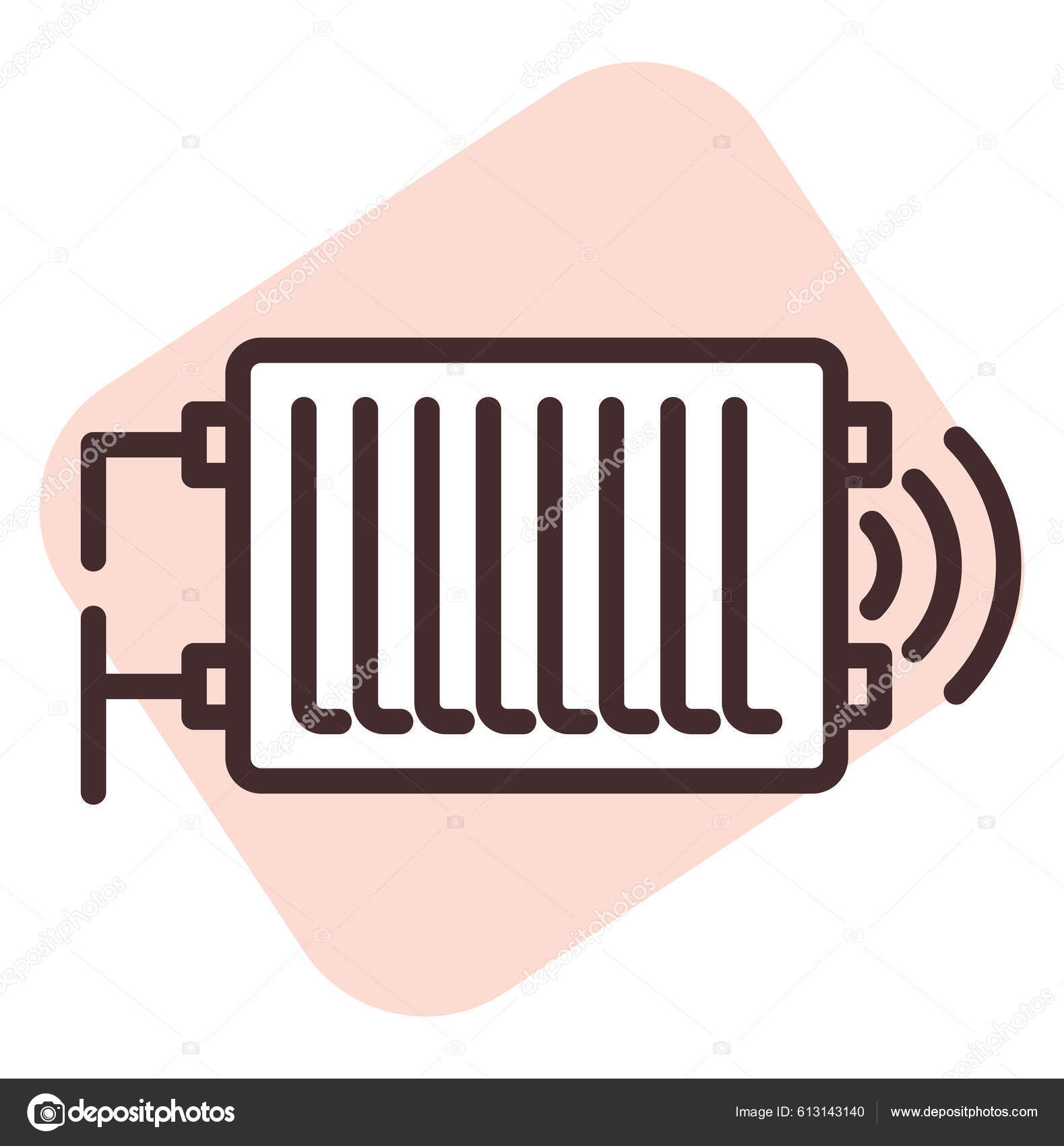 Smart Home Heating Illustration Vector White Background Stock Vector by ...