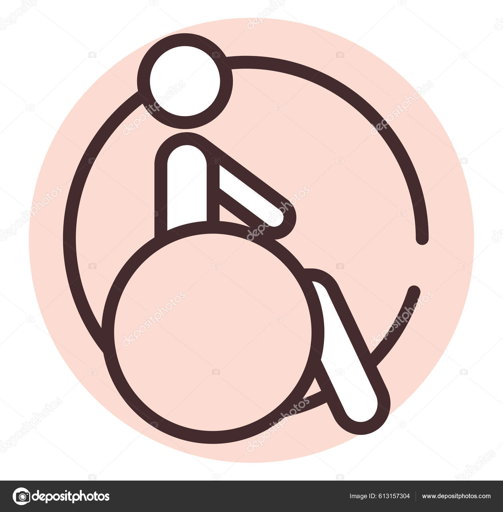 Warning Sign Disability Illustration Vector White Background Stock ...