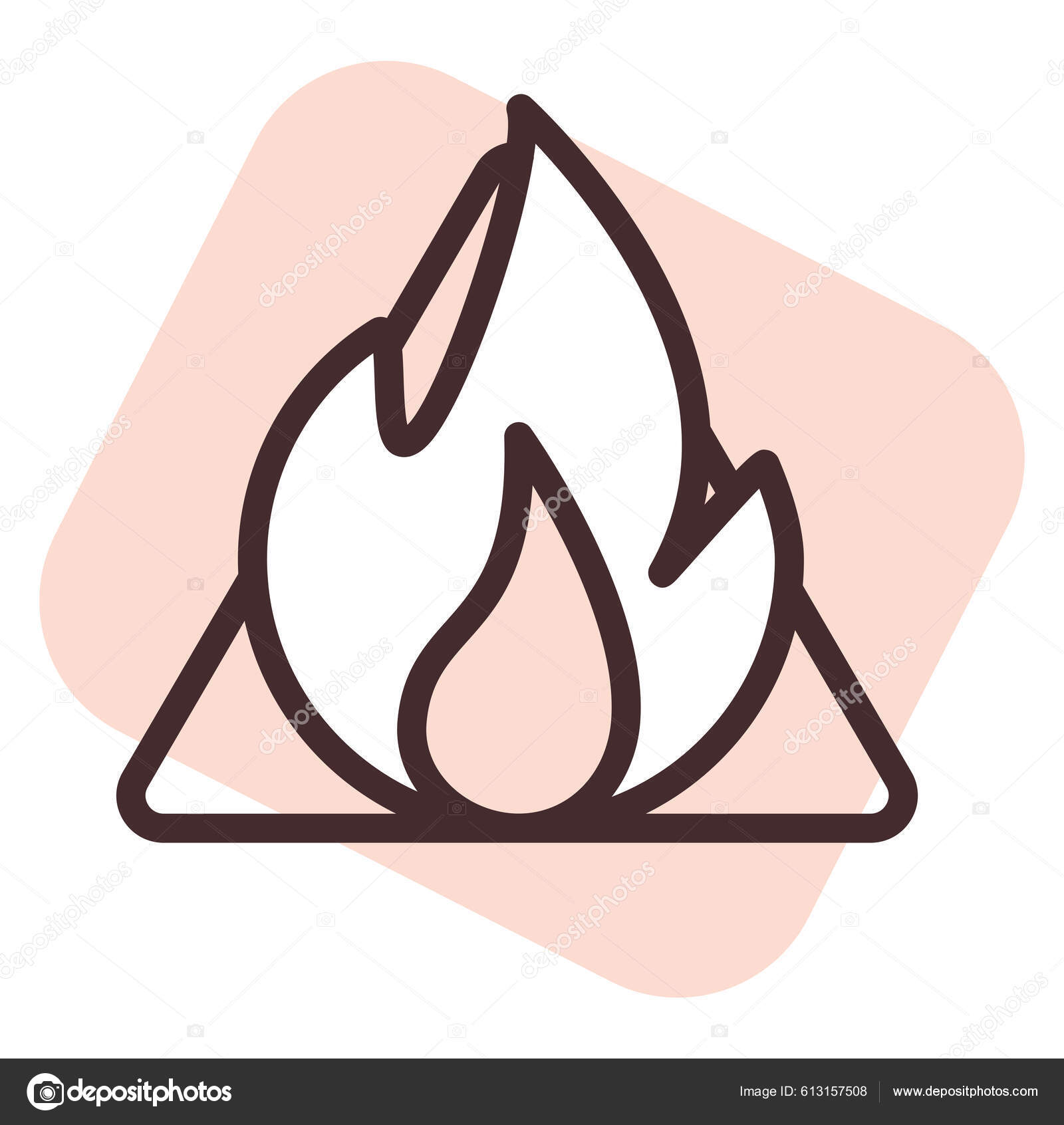 Peringatan Tanda Api Ilustrasi Vektor Pada Latar Belakang Putih Vektor ...