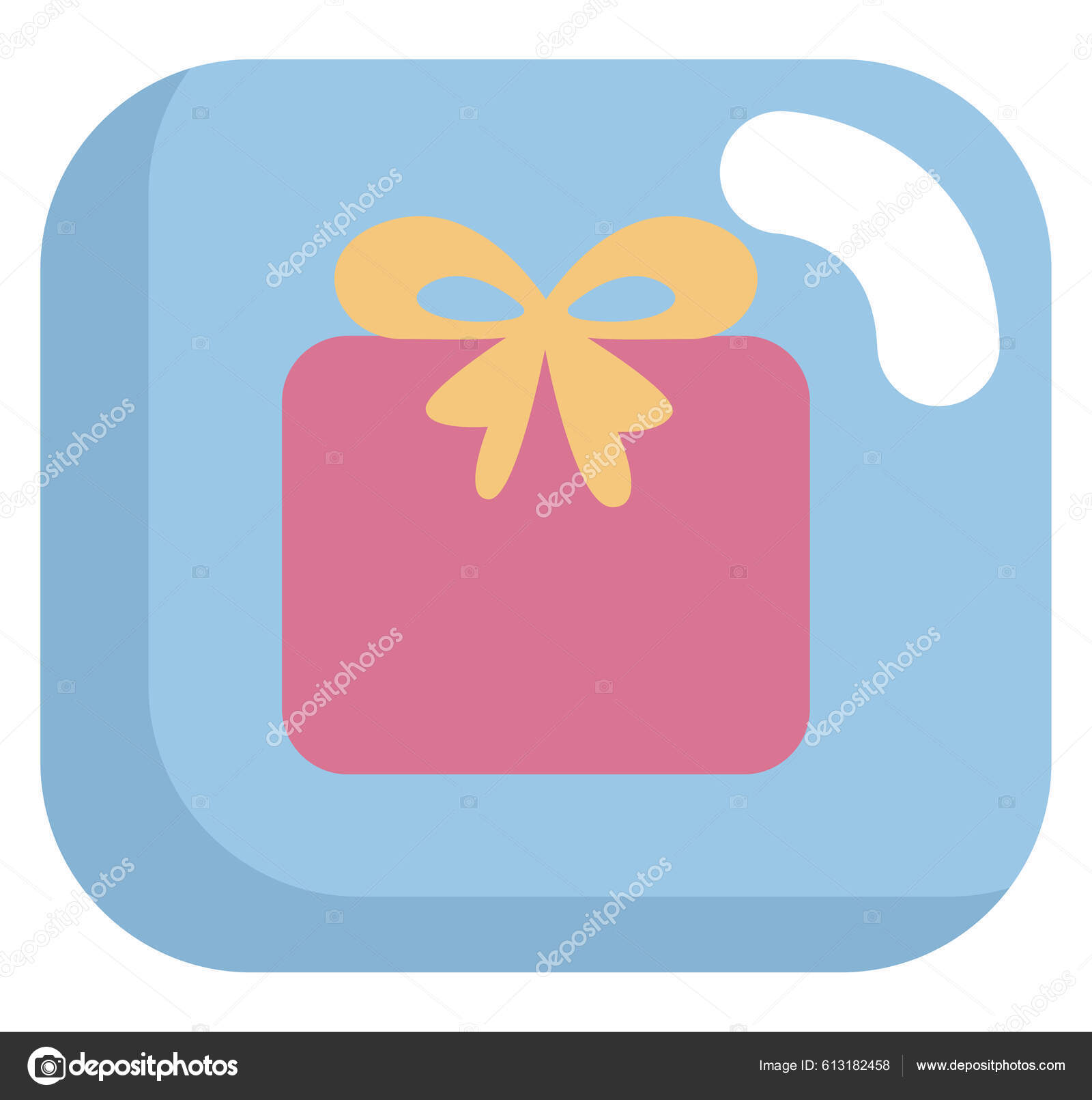 Rosa Regalo Cumpleaños Ilustración Vector Sobre Fondo Blanco Vector de ...