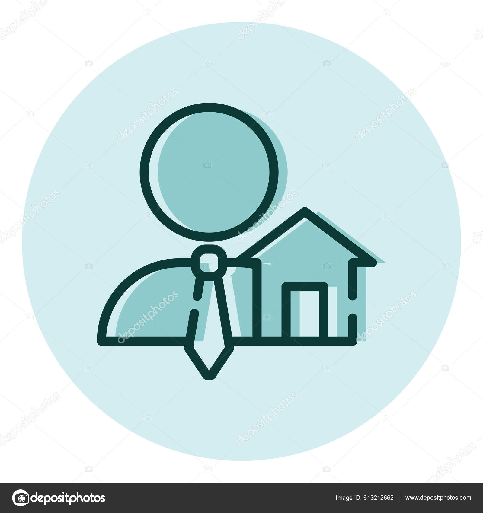 Real Estate Agent Illustration Vector White Background Stock Vector by ...