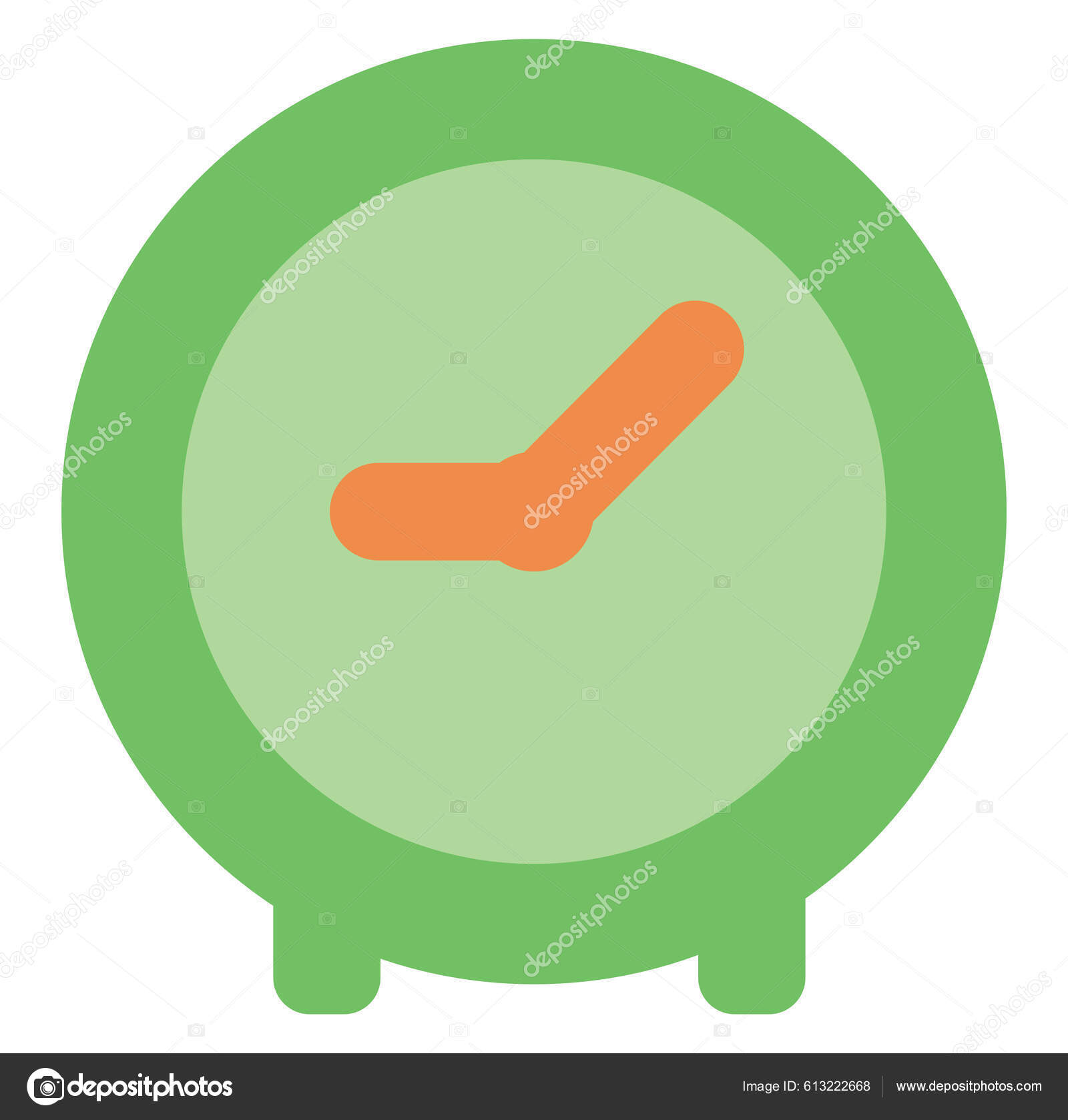 Work Clock Illustration Vector White Background Stock Vector by ...
