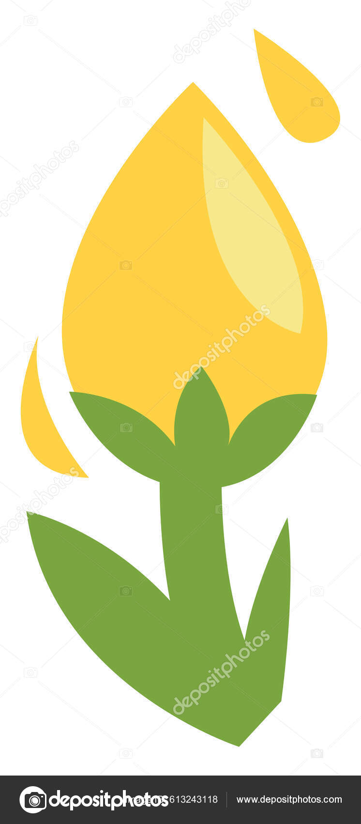 Yellow Bloom Illustration Vector White Background Stock Vector by ...