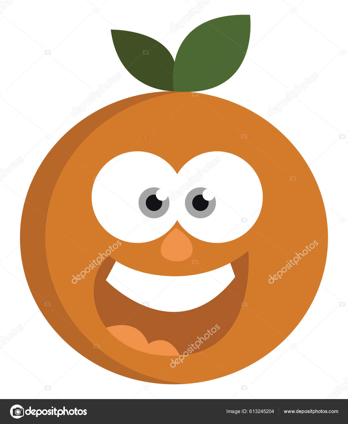 Orange Eyes Illustration Vector White Background Stock Vector by ...