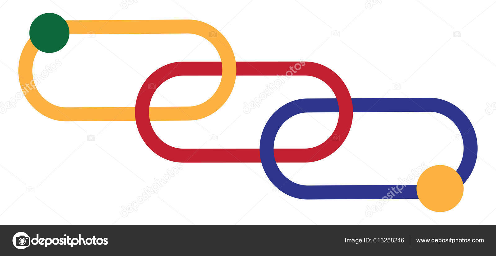 Three Horizontal Figures Logo Illustration Vector White Background ...