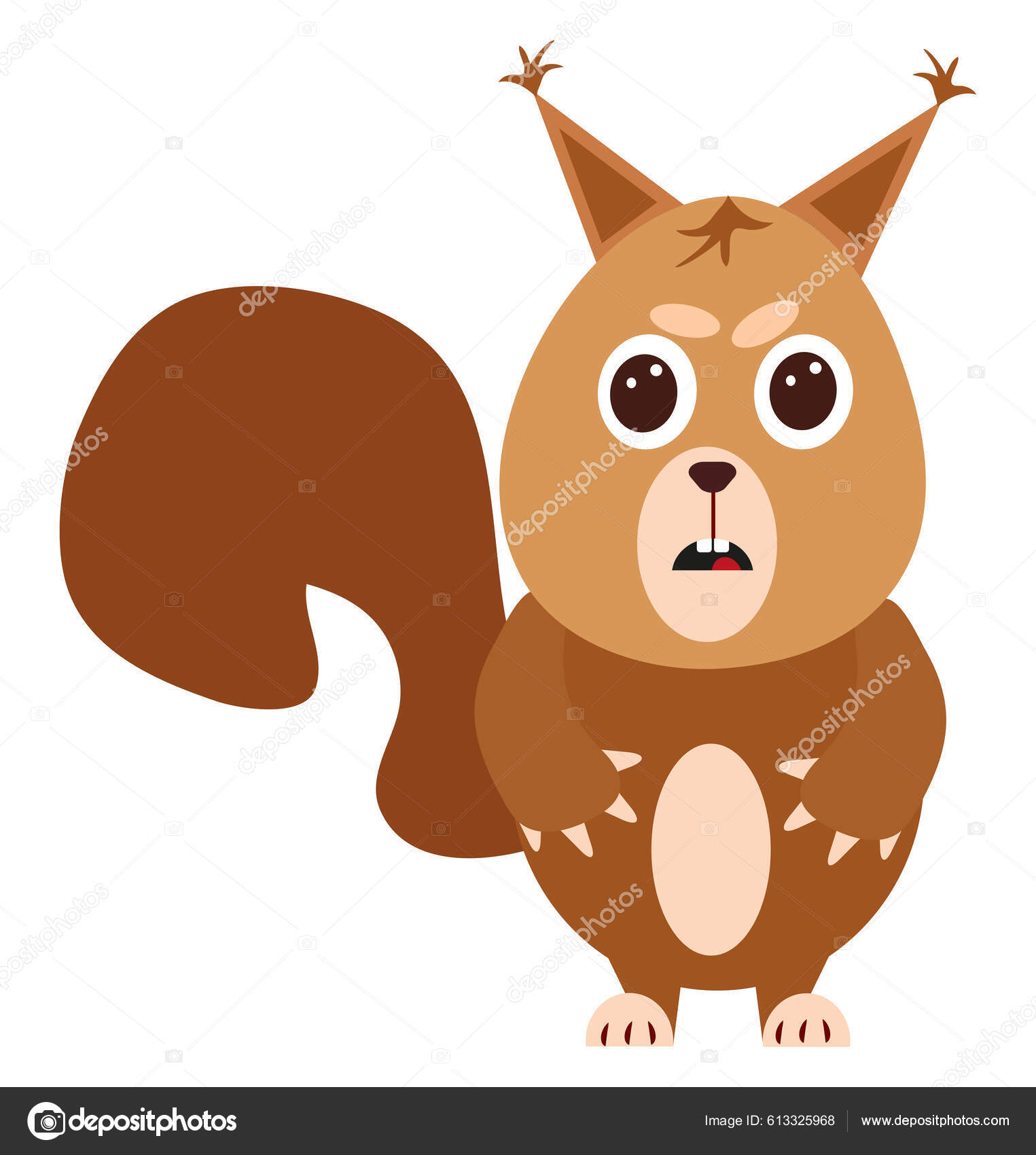 Mad Cartoon Squirrel