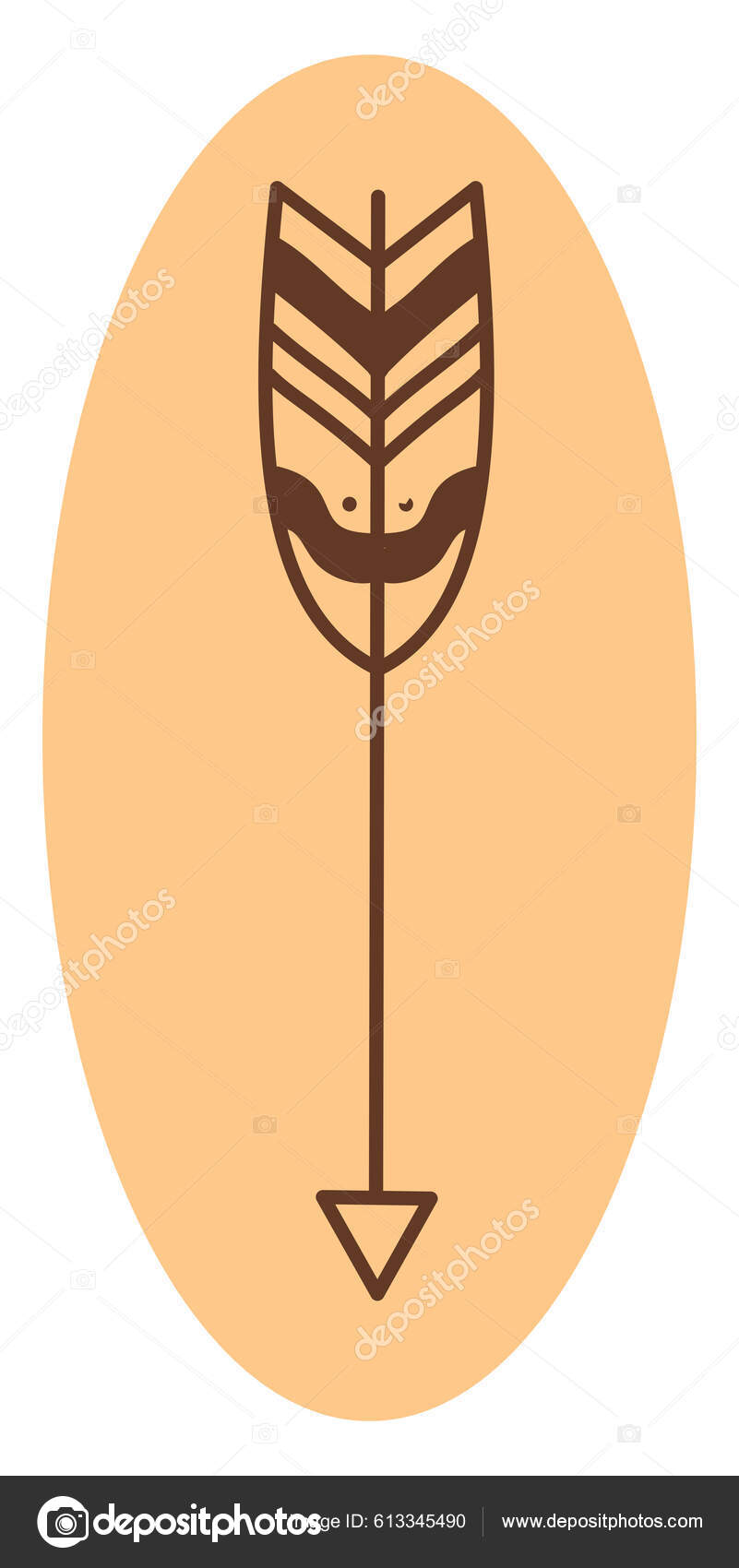 Sharp Arrow Illustration Vector White Background Stock Vector by ...