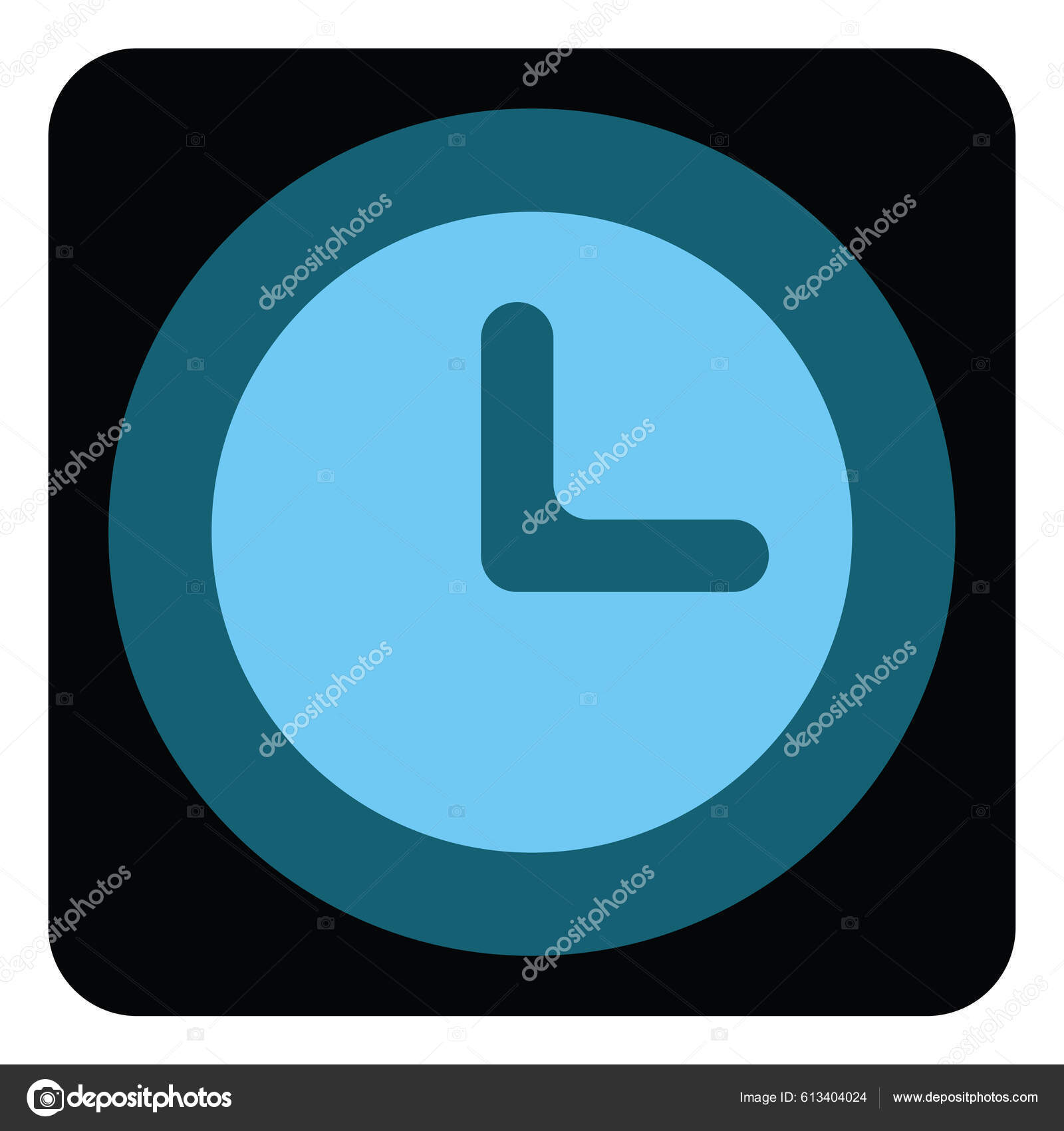 Phone Clock Illustration Vector White Background Stock Vector by ...