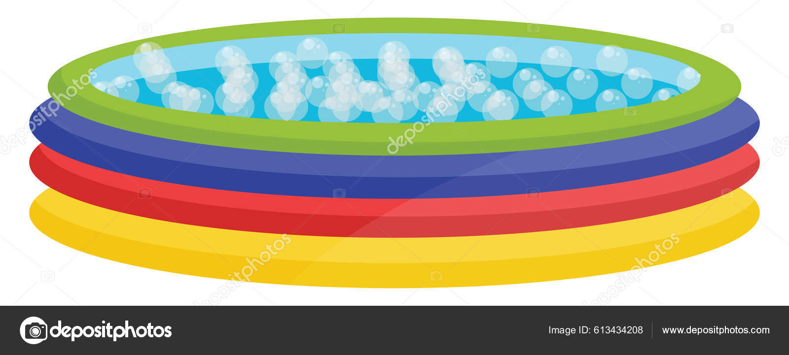 Baby Swimming Pool Illustration Vector White Background Stock Vector by ...