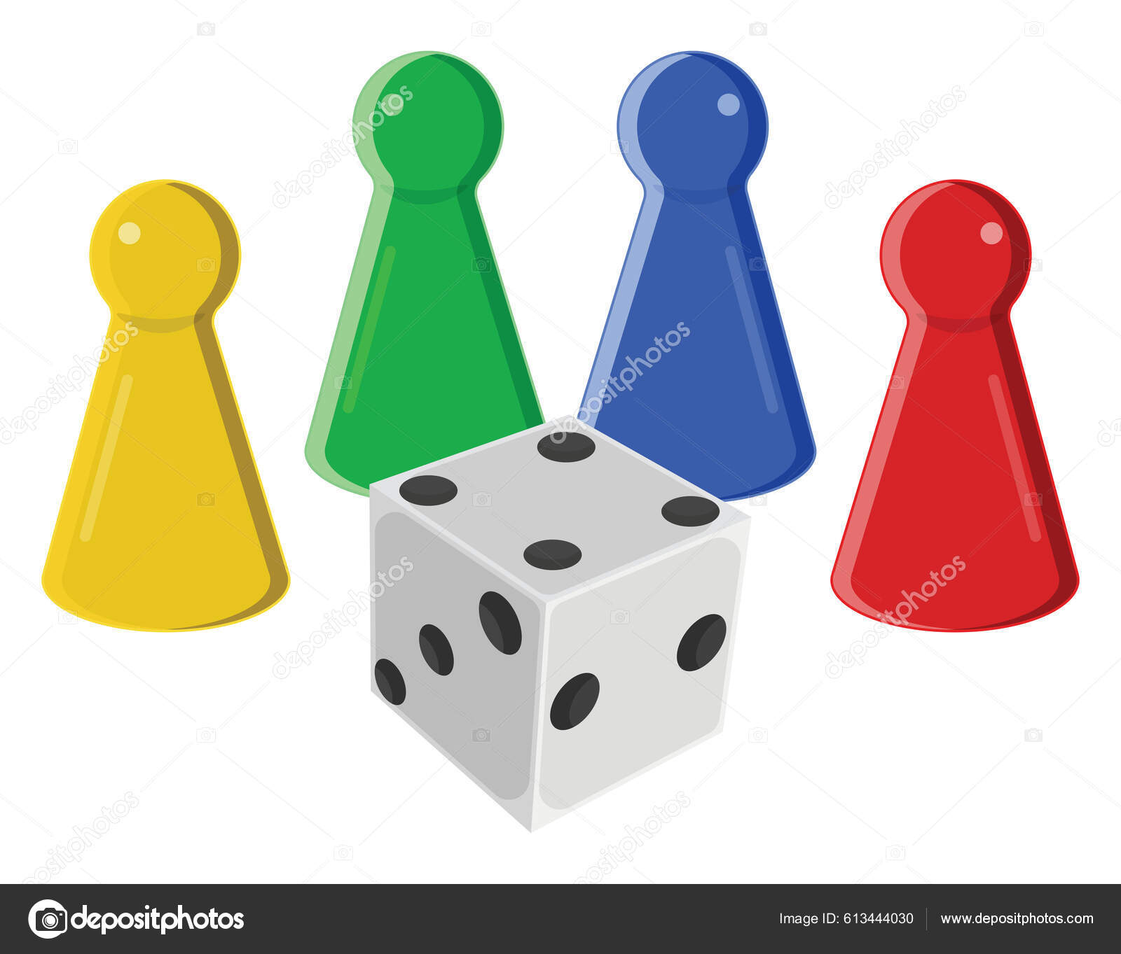 Board Game Pieces Illustration Vector White Background Stock Vector by ...