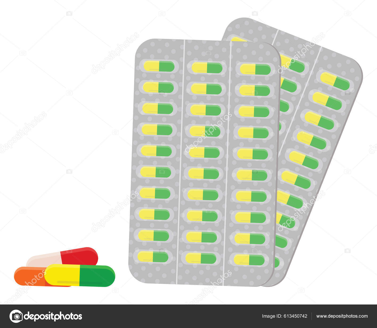 Bloque Tabletas Ilustración Vector Sobre Fondo Blanco Vector de stock ...