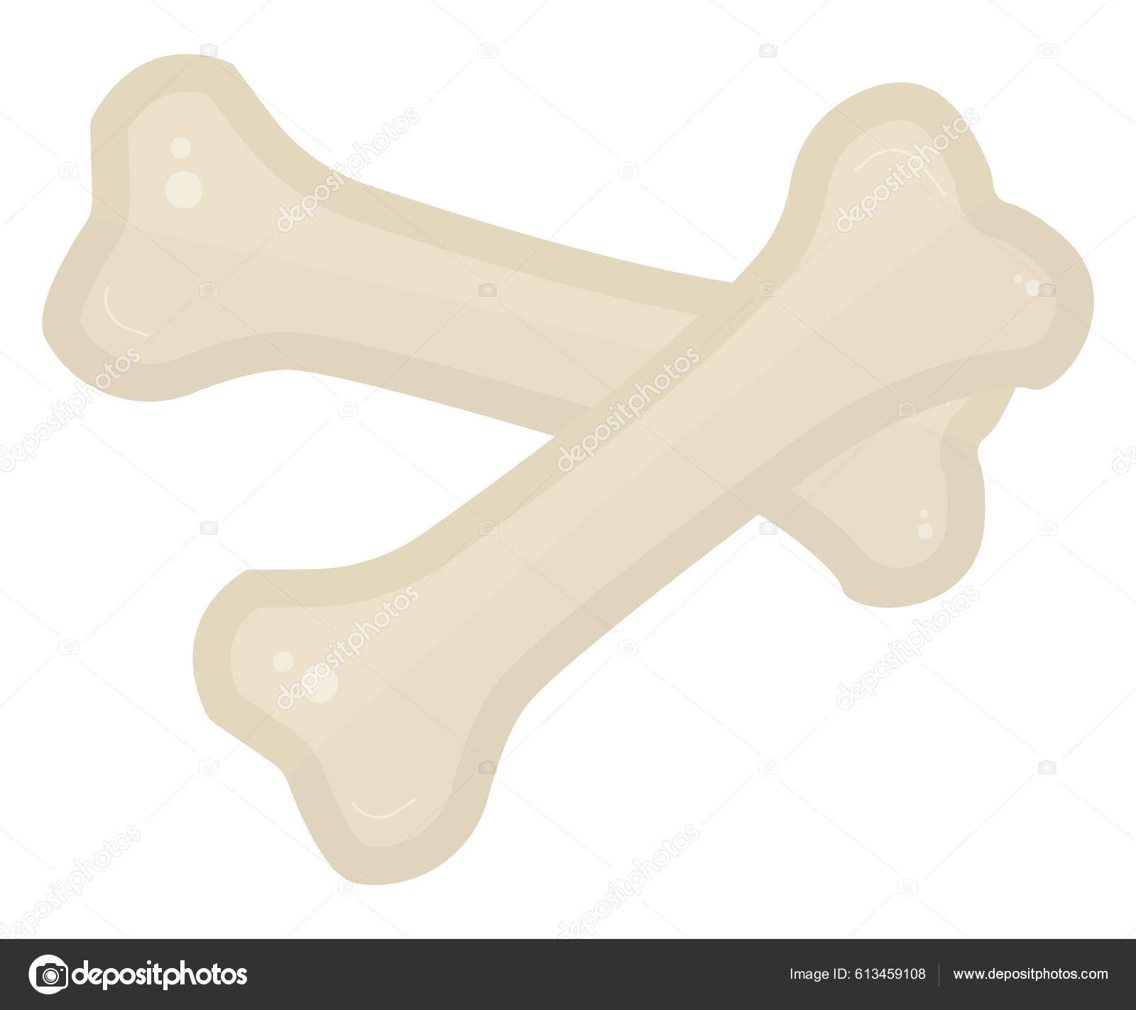Dog Chew Bones Illustration Vector White Background Stock Vector by ...
