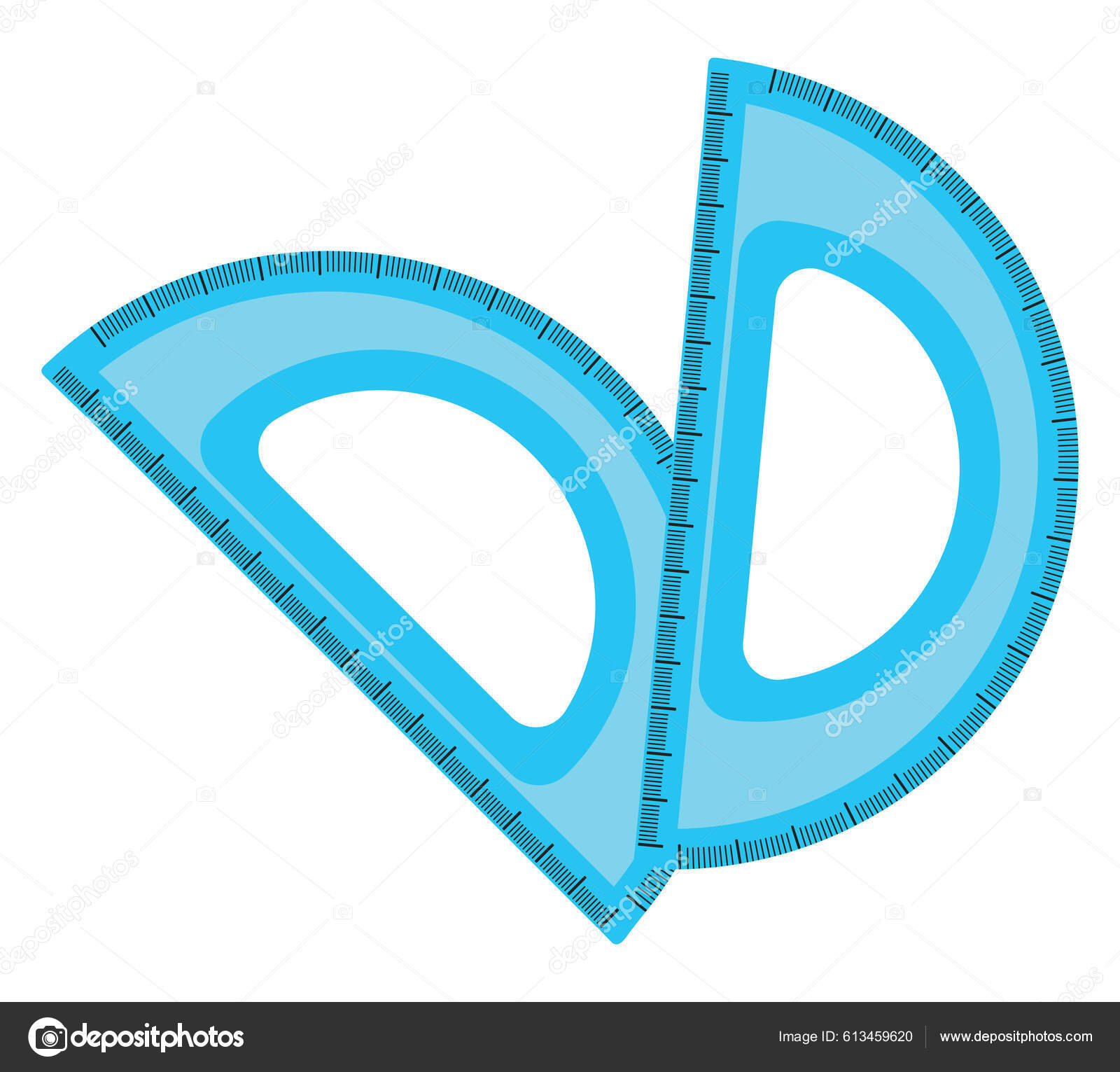 Regla Grado Azul Ilustración Vector Sobre Fondo Blanco Vector de stock ...