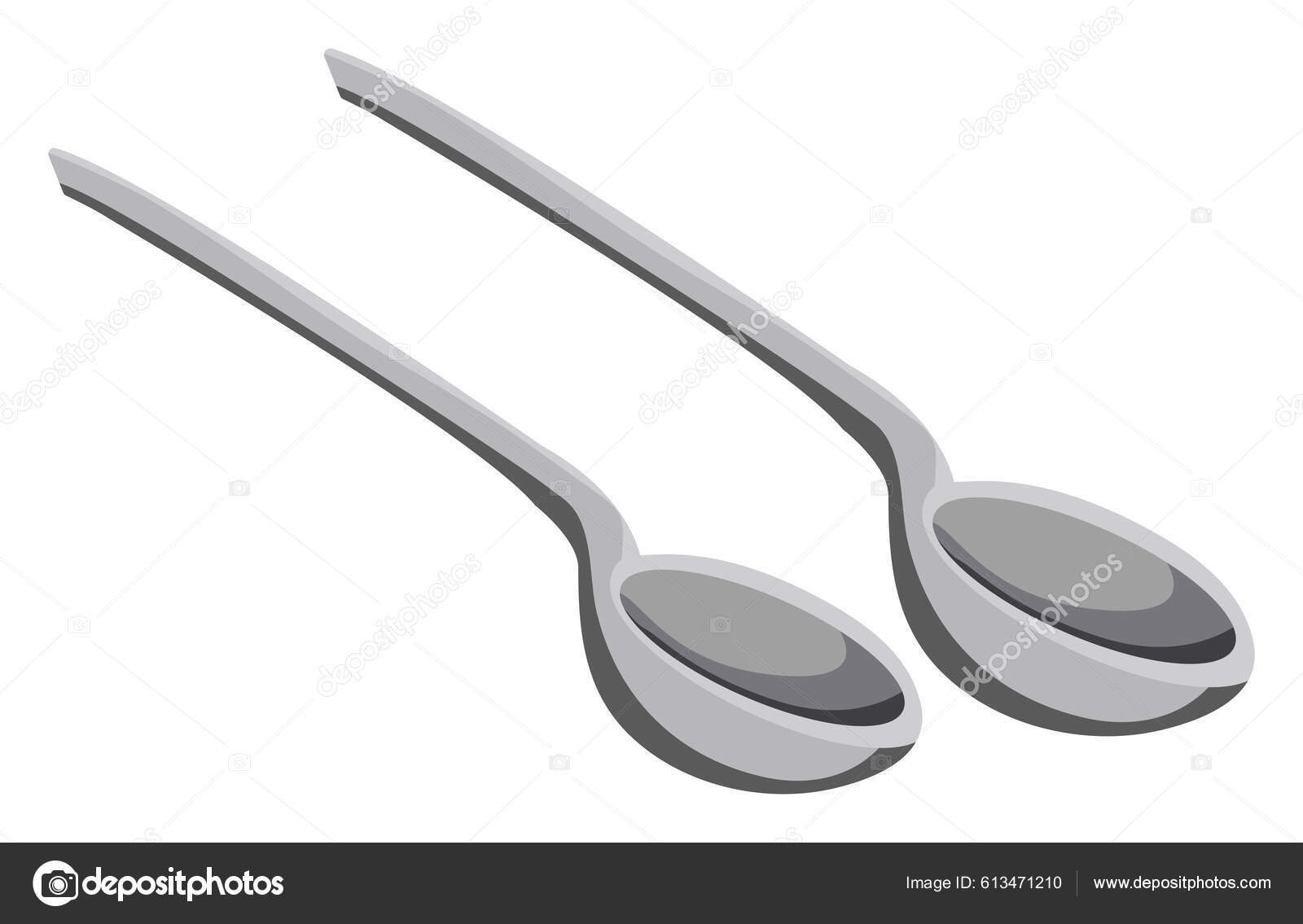 Two Laddles Illustration Vector White Background Stock Vector by ...