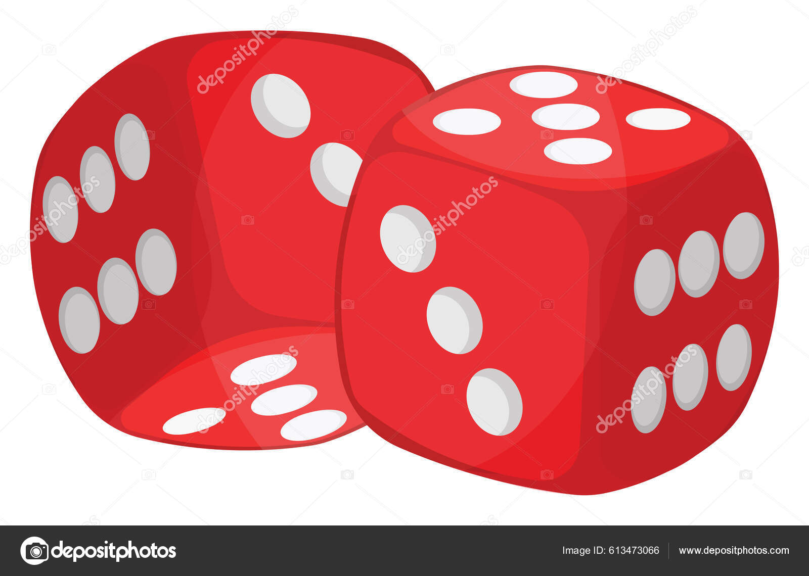 Red Dice Illustration Vector White Background Stock Vector by ©Morphart ...
