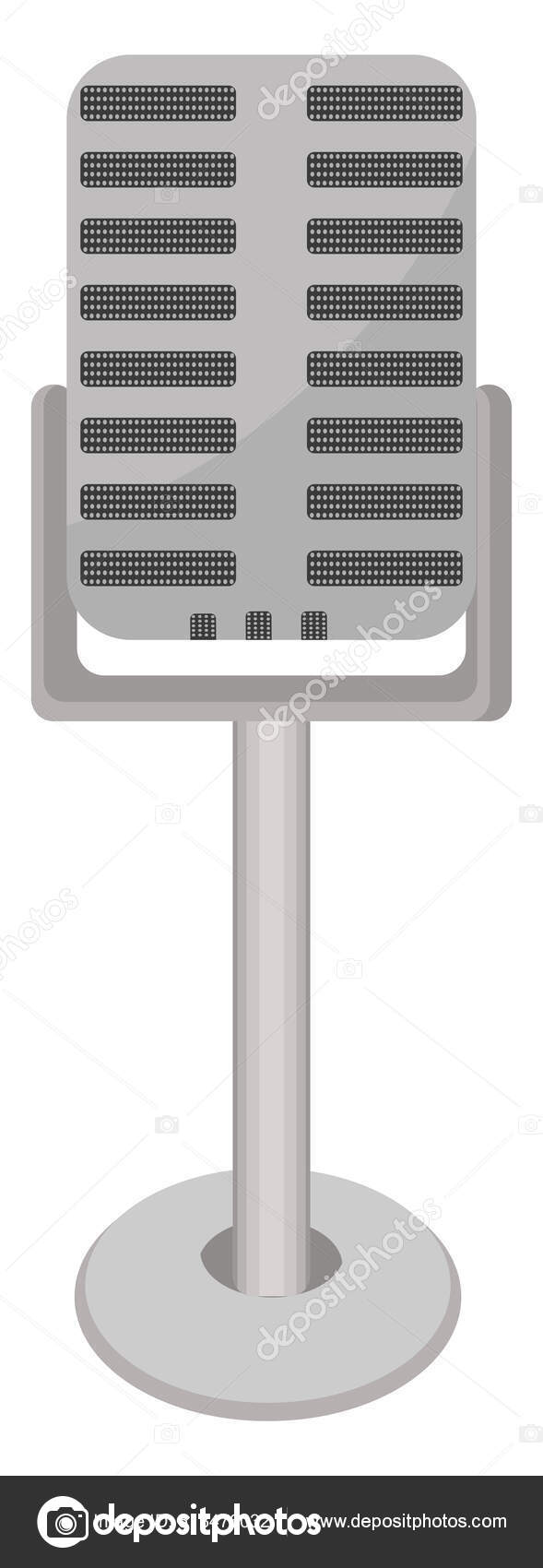Studio Microphone Illustration Vector White Background Stock Vector by ...