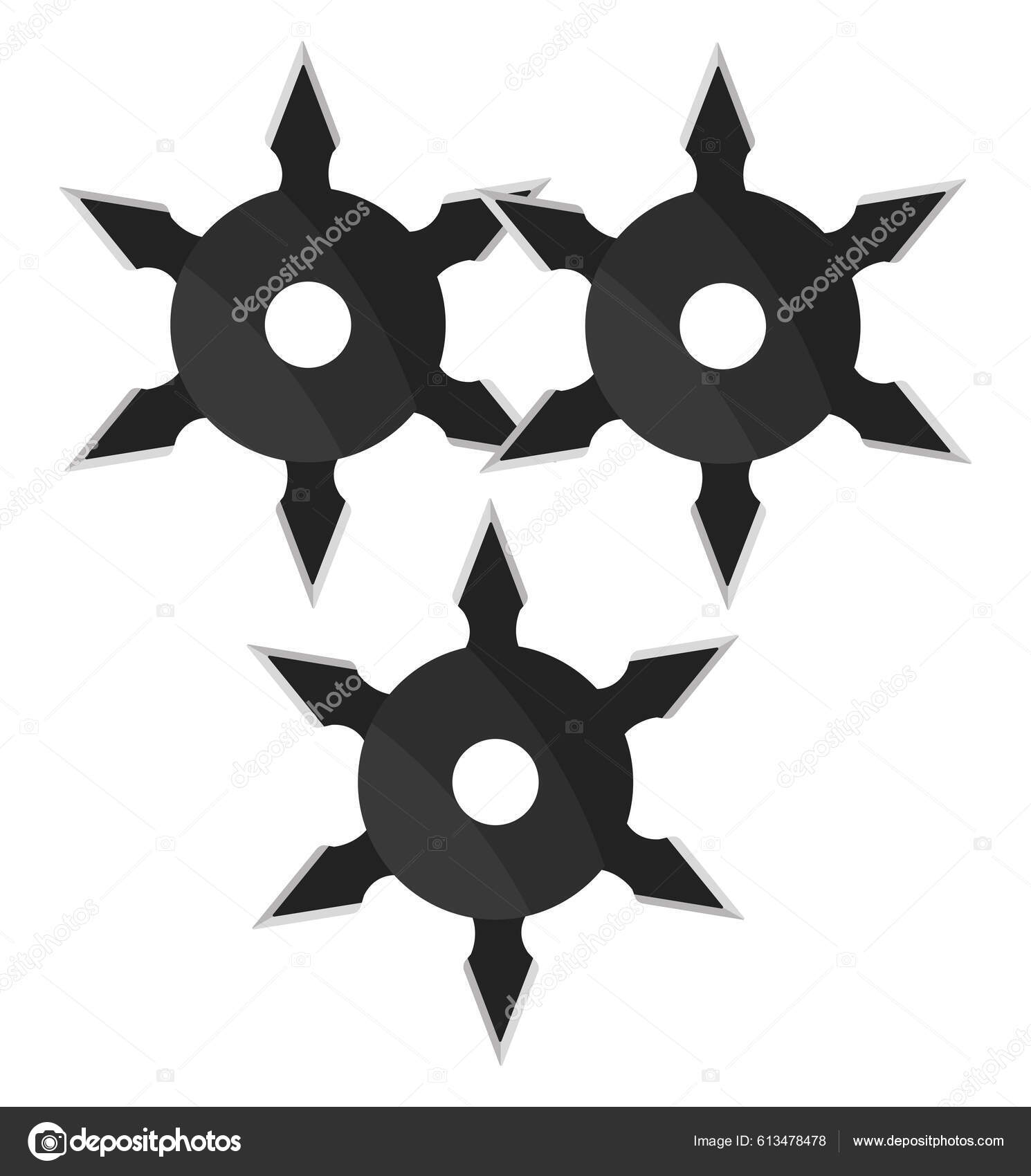 Ninja Shurikens Illustration Vector White Background Stock Vector by ...