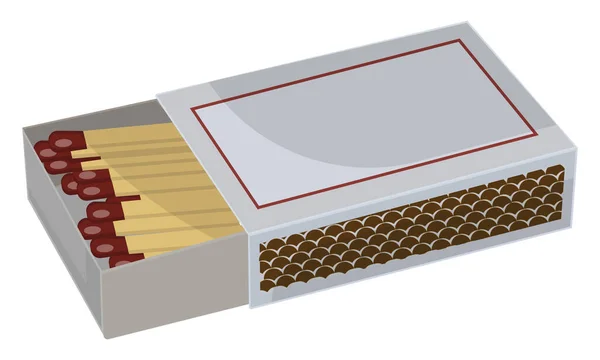 Matchbox drawing, illustration, vector on white background Stock Vector ...