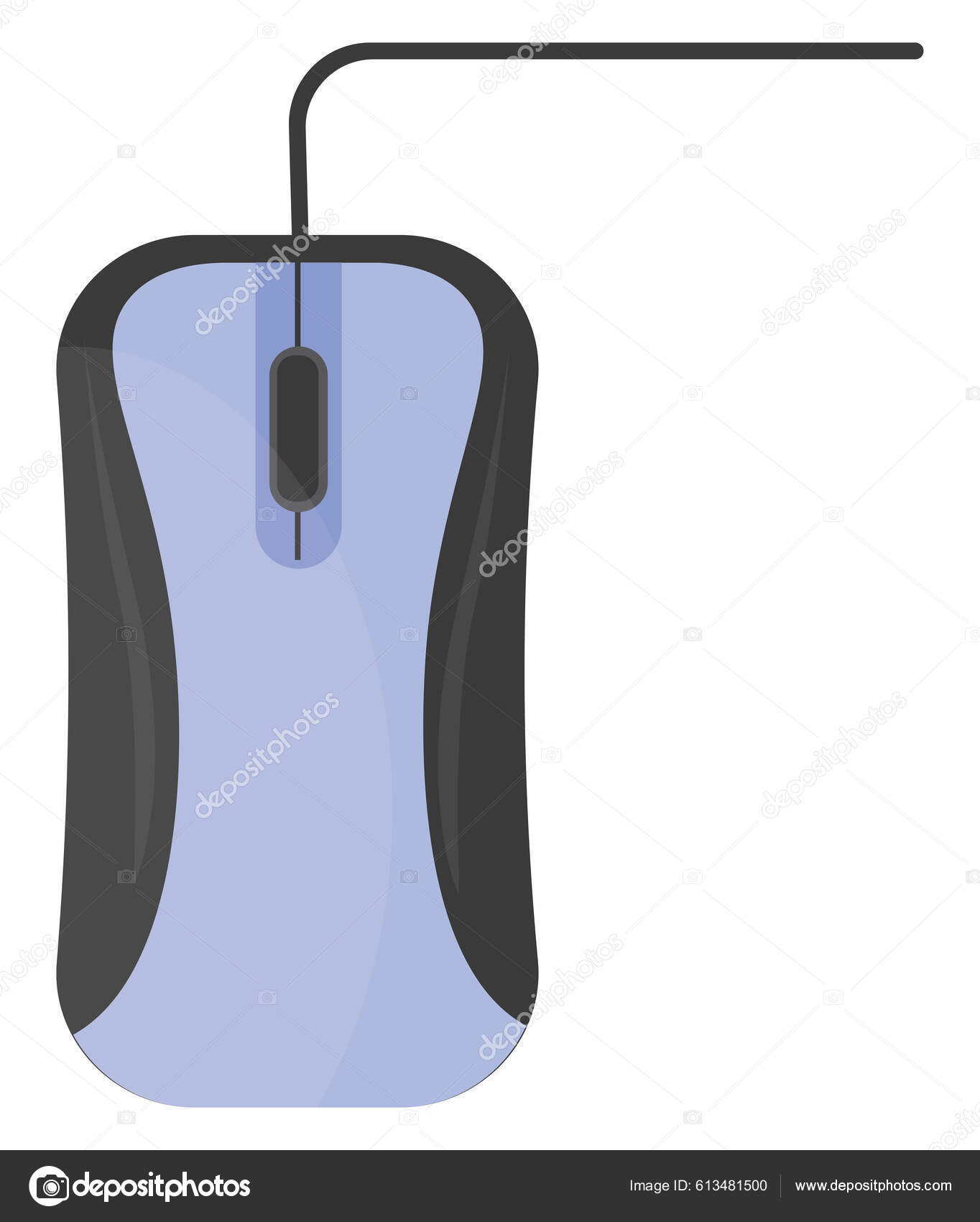 Purple Computer Mouse Illustration Vector White Background Stock Vector ...